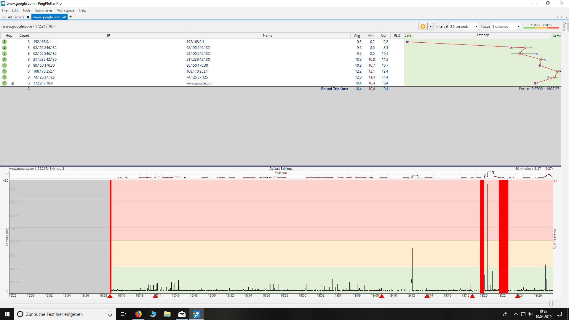 Two hops in a row have same ip address | PingPlotter Support